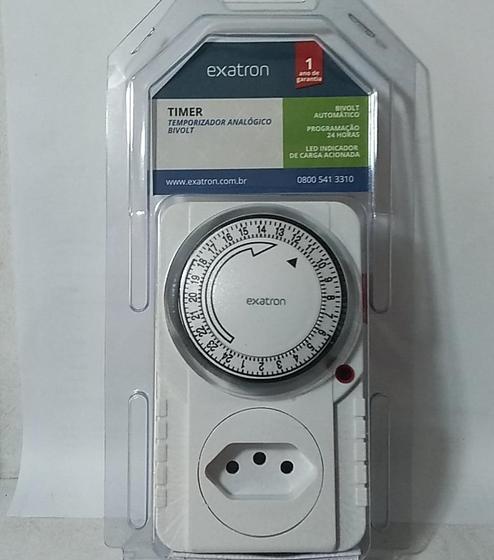 Timer Analógico Temporizador 96 Progamções Bivolt Exatron ...