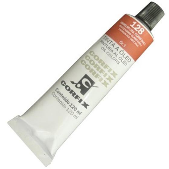 Tinta a Óleo Corfix 120ml 128 Vermelho Cádmio Claro G1 - Tinta a Óleo ...