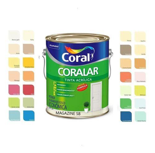 Tinta Acrílica Antimofo Parede 3,6 Litros Coral Pessego - Tinta para ...