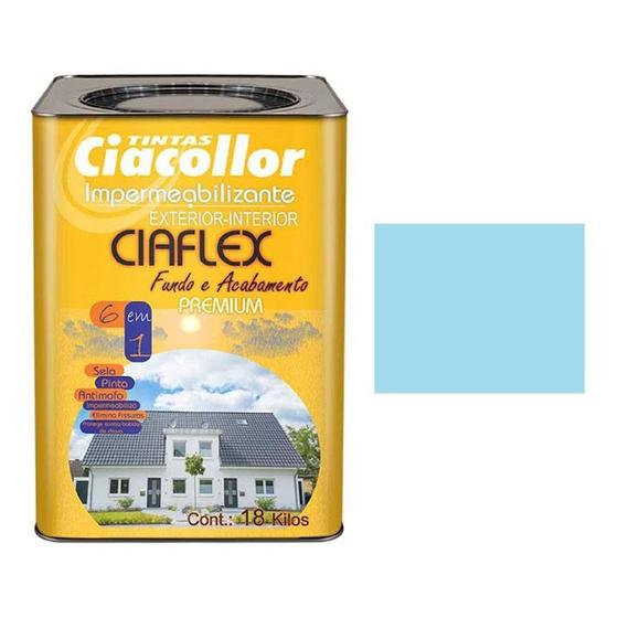 Tinta Acrilica Azul Bebe Elástica Impermeabilizante Ciacollor 18lt ...