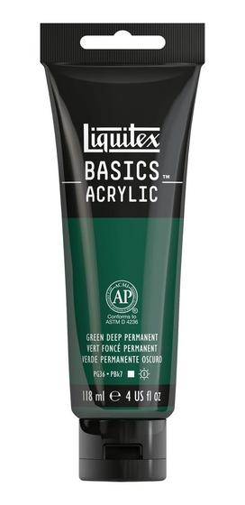 Tinta Acrílica Basic 118ml 350 Green Deep Permanent Liquitex - Pintura ...