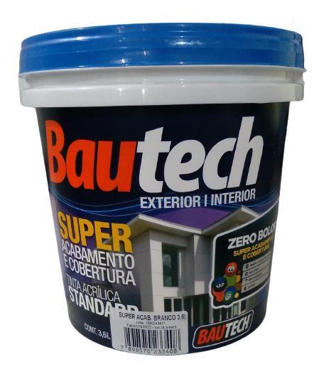 Tinta Acrílica Bautech Zero Bolor 3,6l Antimofo Bautech - Tinta para ...