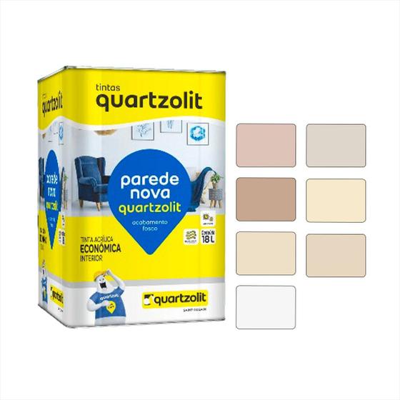 Tinta Acrílica Econômica Interior Fosco Quartzolit 18l - Cores - Tinta ...