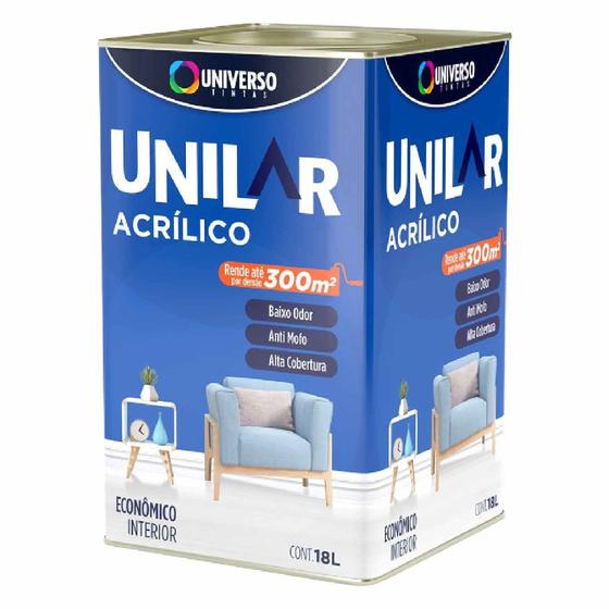 Tinta Acrílica Econômica Interna Unilar Azul Danúbio Interior Universo ...