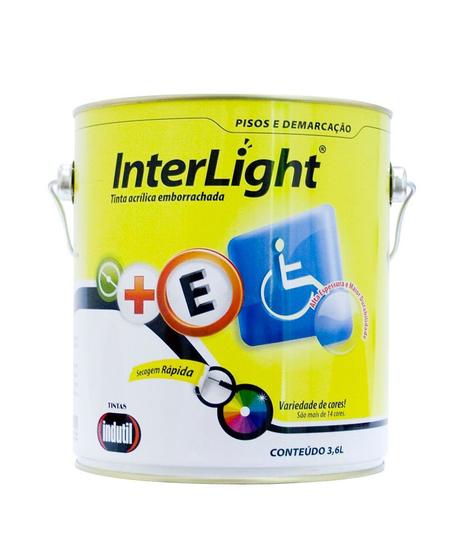 Tinta Acrílica Emborrachada Indutil Interlight Piso 3,6L - Tintas e ...
