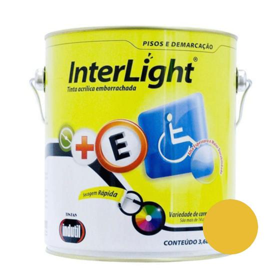 Tinta Acrílica Emborrachada Indutil Interlight Piso - Amarelo - Tinta ...