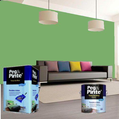 Tinta Acrílica Eucatex Peg&pinte 3,6 Litros Verde Piscina - Tinta para ...