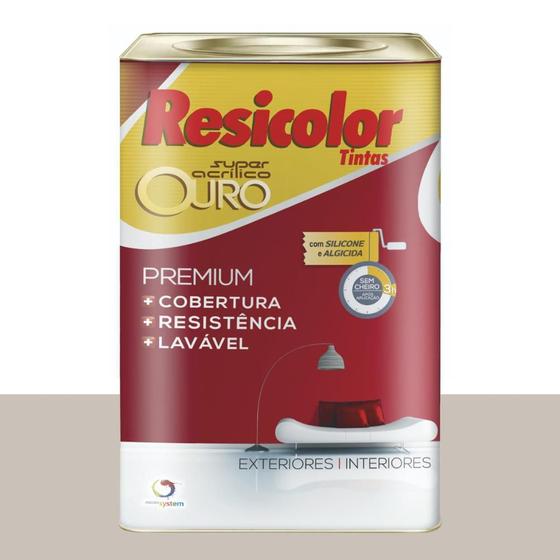 Tinta Acrílica Fosca Resicolor Andiroba 16 L - Tinta para Parede ...