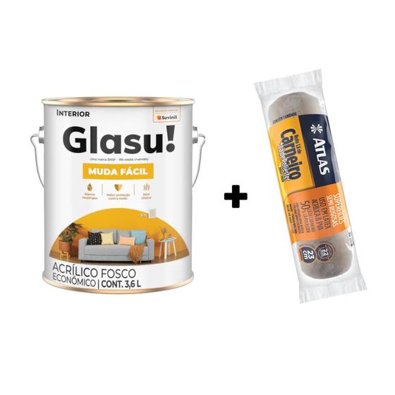 Tinta Acrílica Glasu! Muda Fácil 3,6l com rolo - Glasurit - Tinta para ...