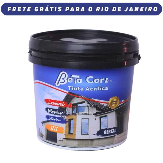 Tinta Acrílica Lavável Beta Cor Interior Exterior Branca 17 Litros ...