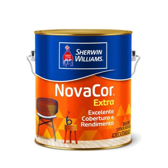 Tinta Acrílica Novacor Extra Mais Rendimento Standard Fosco 3,6l ...