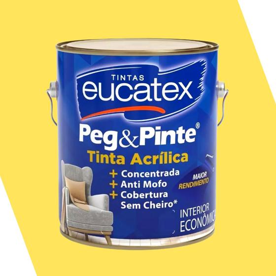 Tinta Acrílica para Parede Anti Mofo Peg e Pinte 3,6L - Eucatex - Tinta ...