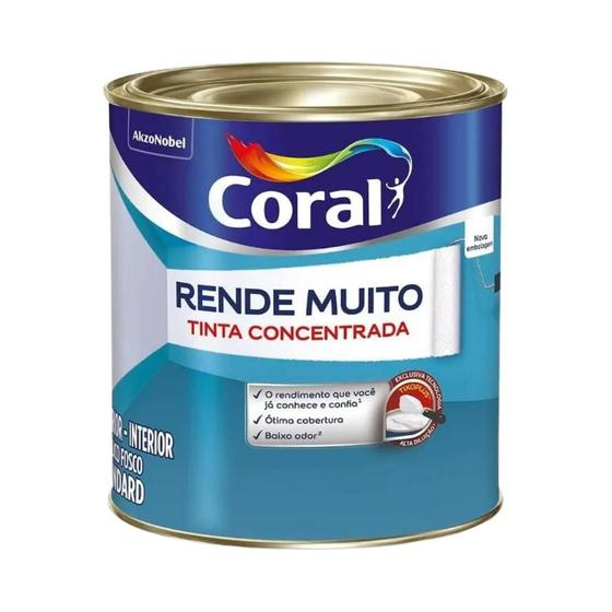Tinta Acrílica Rende Muito Branco Fosco 900ml Parede Coral Original ...