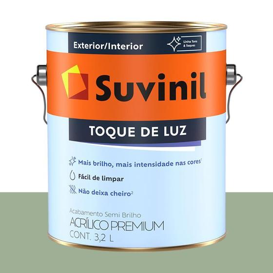 Tinta Acrílica Semi Brilho Suvinil Cashmere 3,2 L - Tinta para Parede ...