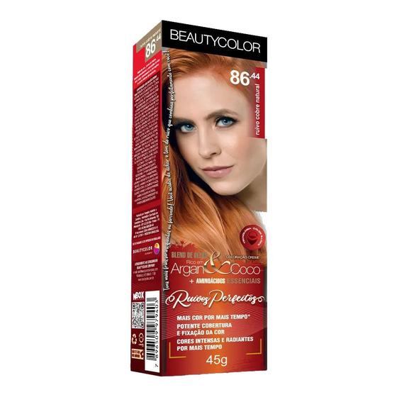 Tinta Beauty Color Ruivo Cobre Natural 86.44 Individual 45g - Tinta de ...