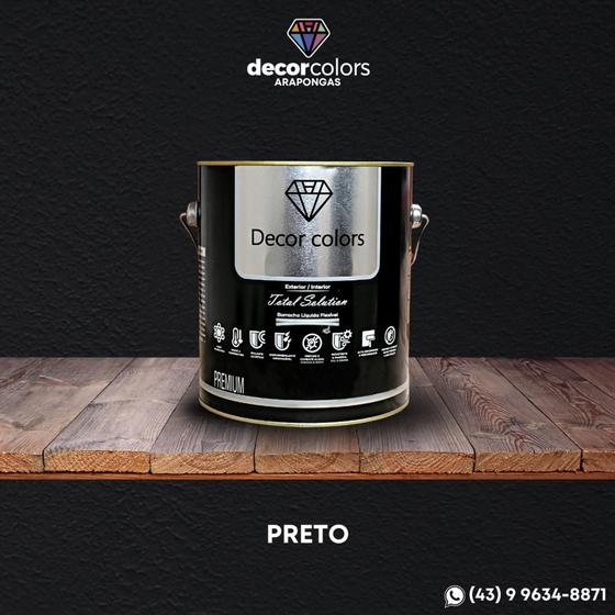 Tinta BORRACHA LÍQUIDA Solução Total - PRETO 3,6L - DECOR COLORS ...