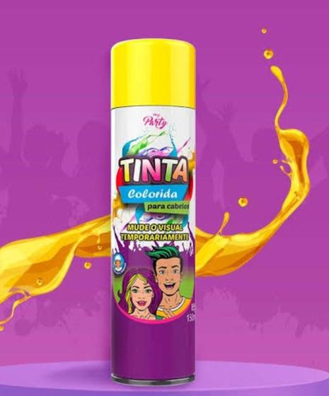 Tinta colorida para cabelo - My Party - Tinta Spray de Festa para ...
