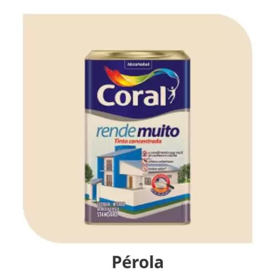 Tinta concentrada Coral Rende Muito acrílico fosco 18L - várias cores ...