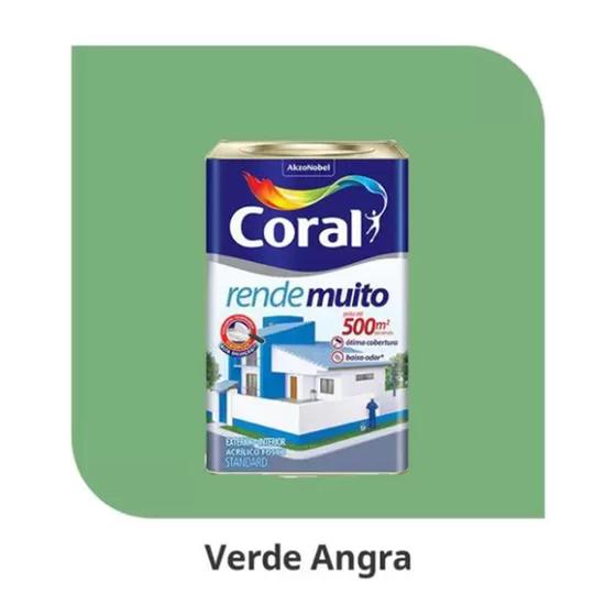 Tinta concentrada Coral Rende Muito acrílico fosco 18L - várias cores ...