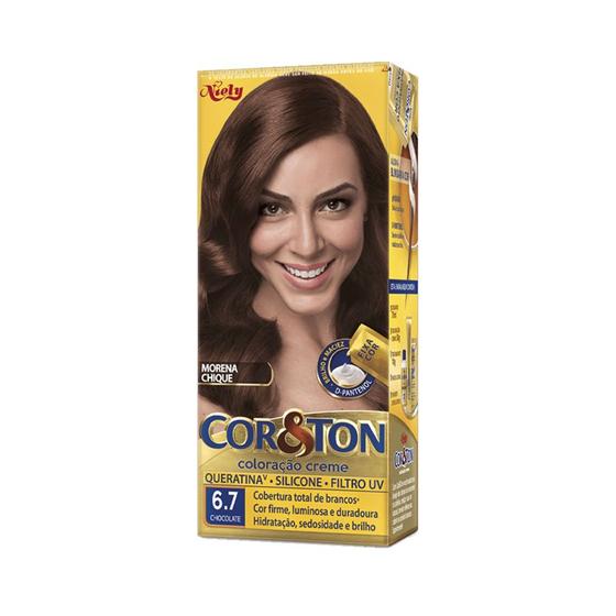 Tinta cor&ton 6 7 chocolate - COR E TON - Tinta de Cabelo - Magazine Luiza