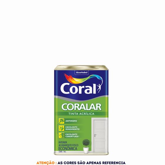 Tinta Coral Coralar Acrílica Econômica Fosca Cores 18 Litros - Tinta ...