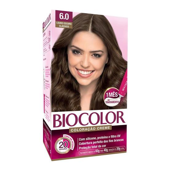 Tinta de Cabelo Biocolor Louro Escuro Clássico 6.0 - Tinta de Cabelo ...