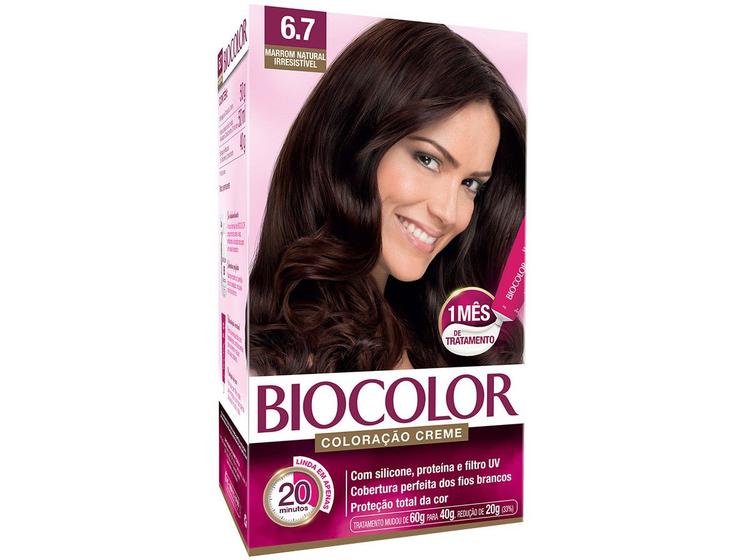 Tinta de Cabelo Biocolor Marrom Natural - Irresistível 6.7 - Tinta de ...