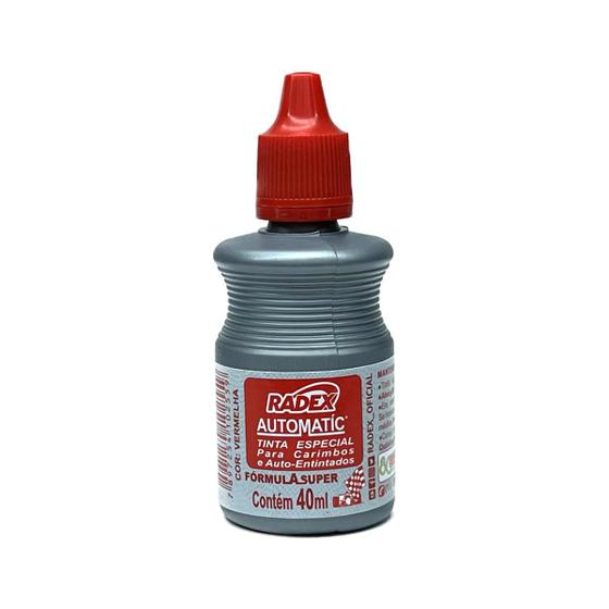 Tinta de Carimbo Radex Vermelha 1 Uni Automatic 40ml - Tinta para ...