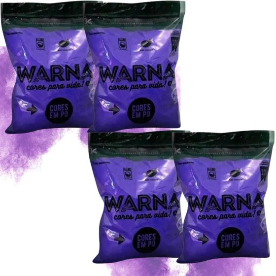 Tinta Em Pó Colorido (4Und) de 100Gr Cada, Cor Roxo, WC- Pó Colorido ...