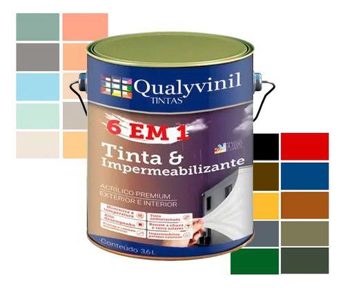Tinta Emborrachada Impermeabilizante 6 Em 1 Qualyvinil 3,6lt - Tinta ...