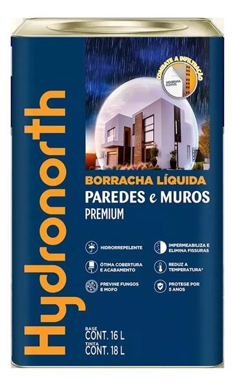 Tinta Emborrachada Parede Muro Acetinado Hydronorth Lata - Tinta para ...