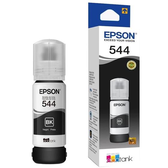 Tinta Epson T544120 T544 Preto L3150 L3110 L5190 L3250 L3210 5190 3150 3110 Original 65ml ...