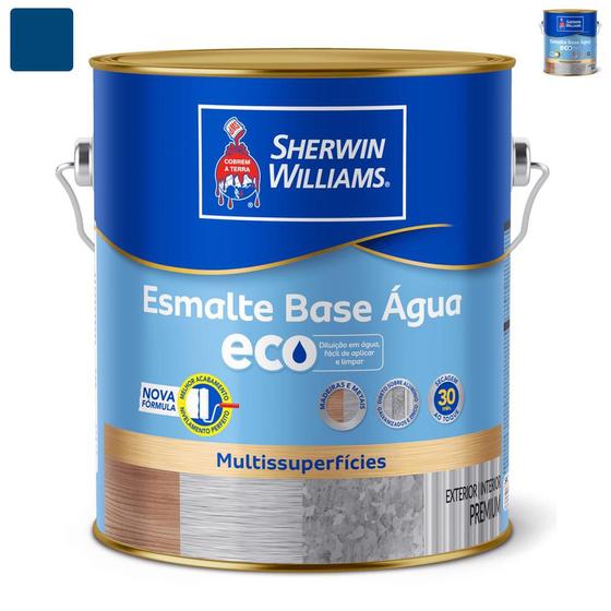 Tinta Esmalte Base Agua Azul França 3,6l - Sherwin-Williams - SHERWIN ...