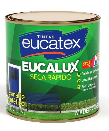 Tinta Esmalte Eucatex Cor Preto Fosco Resistente Madeira Metal Alta ...