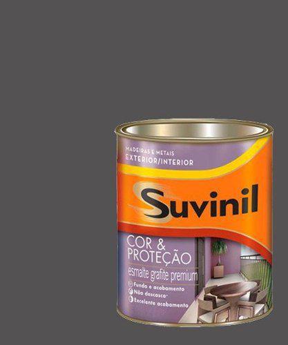 Tinta Esmalte Madeiras E Metais Grafite Escuro Suvinil 900ml - Esmalte ...
