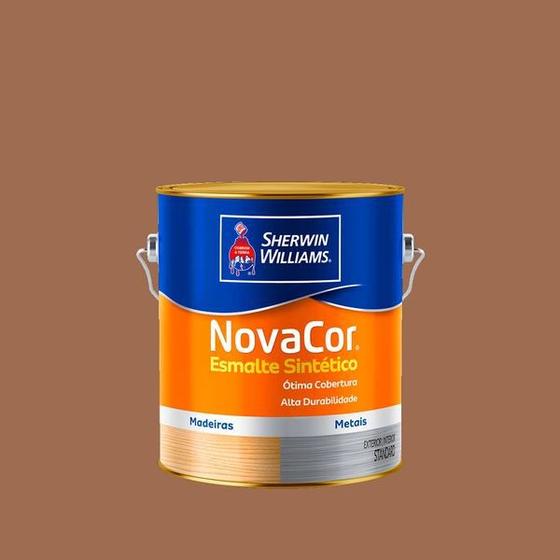 Tinta Esmalte Marrom Conhaque Novacor Brilhante 3,6ltrs Sherwin ...