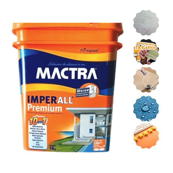Tinta Externa Emborrachada - Vedante - Impermeabilizante - Mactra Imperall 10 em 1 - Branca ...