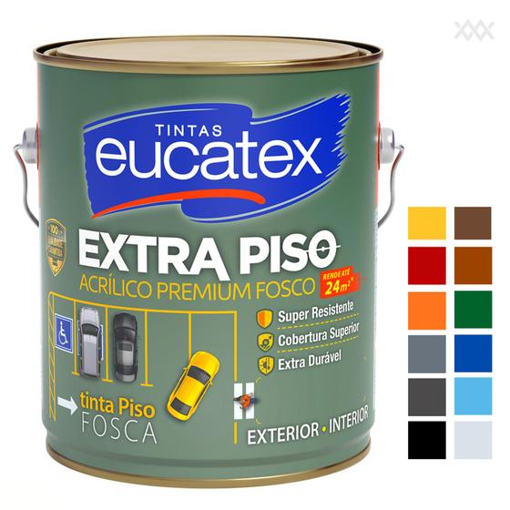 Tinta Extra Piso Galão 3,6L Eucatex - Cores - Tinta para Parede ...