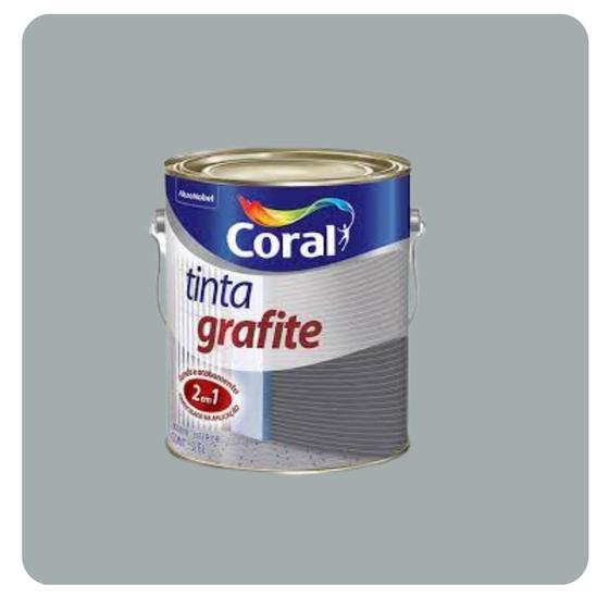 Tinta Grafite Fosco Cinza Claro 1L Coral - Tinta para Parede / Madeira ...