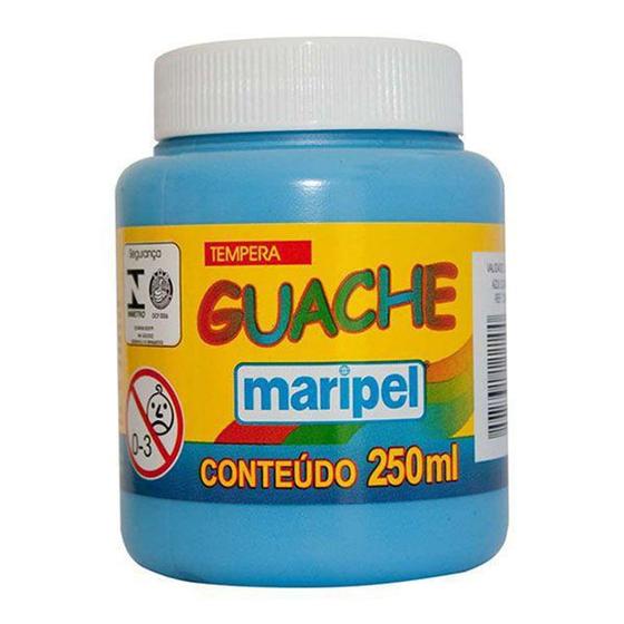 Tinta Guache 250ml Azul Claro Maripel - Tintas para Artesanato ...
