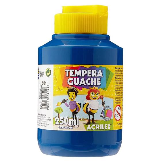 Tinta guache Acrilex 250 ml - azul turquesa - Pintura - Magazine Luiza