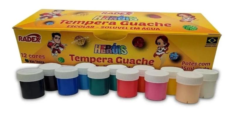 Tinta guache escolar radex est c/12 cores 15 ml - Tinta Guache ...