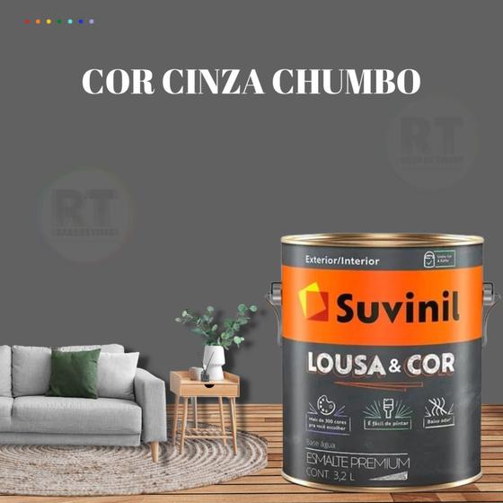 Tinta Lousa Suvinil 3,2l Para Parede Metal e Madeira Cor Preto Absoluto ...