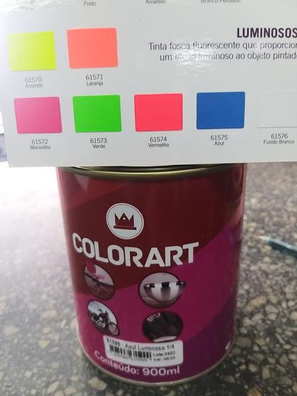 Tinta luminosa azul 900 ml colorart - Tinta Spray para Parede / Madeira ...