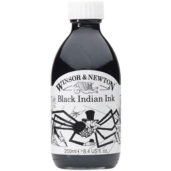 Tinta Nanquim Indian Ink Winsor & Newton Preta 250ml - Tinta Nanquim ...