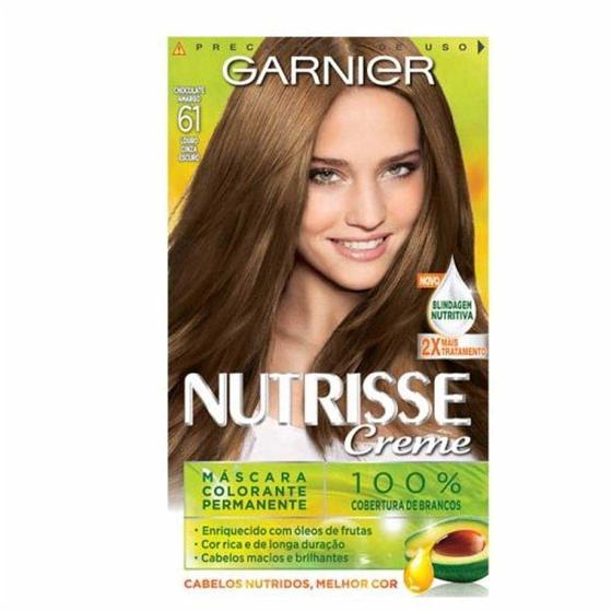 Tinta Nutrisse 61 Louro Escuro Acinzentado - LOREAL - Tinta de Cabelo ...