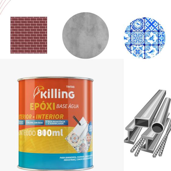 Tinta Para Azulejos Epóxi Base Água alta resistencia - killing - Tinta ...