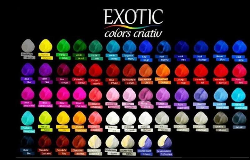 Tinta para Cabelos Exotic Colors - Sem Amônia - Cosplay - Tinta de ...