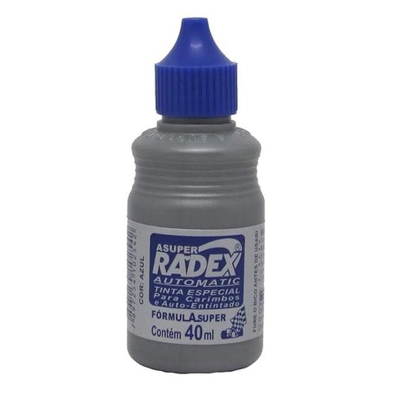Tinta Para Carimbo Automatic Azul Radex 40Ml - Tinta para Carimbo ...