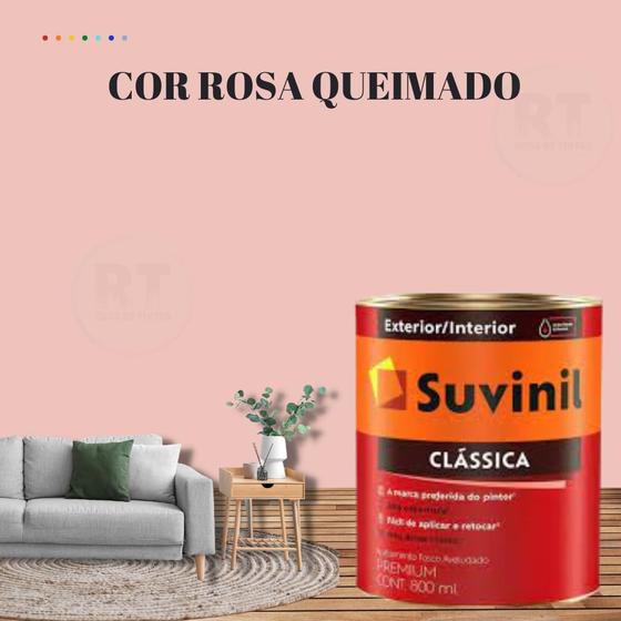 Tinta Para Parede Acrílica Suvinil 800ml Clássica Cor Rosa Premium Cor ...